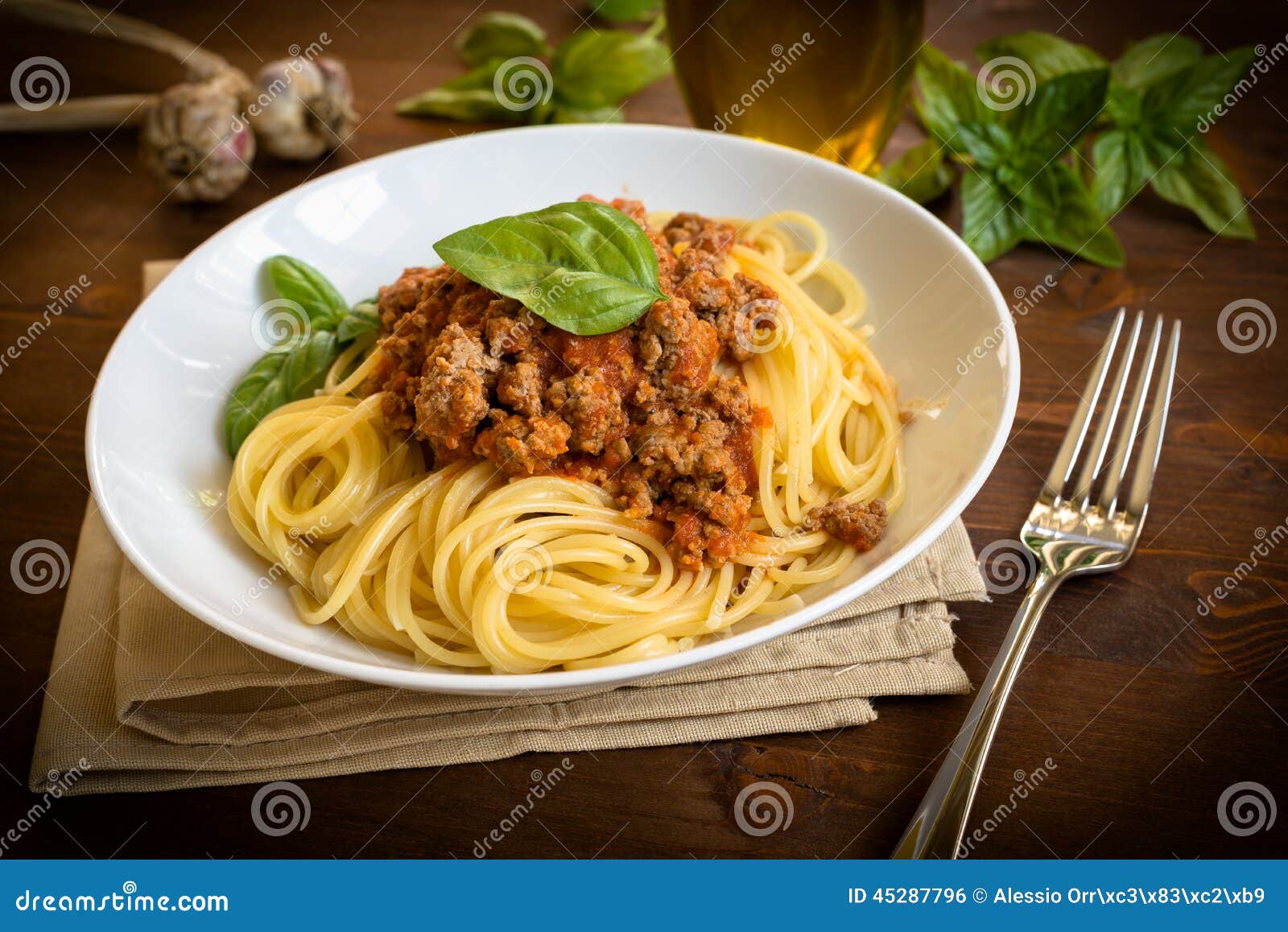 Spaghetti with ragout stock photo. Image of ragout, beef - 45287796