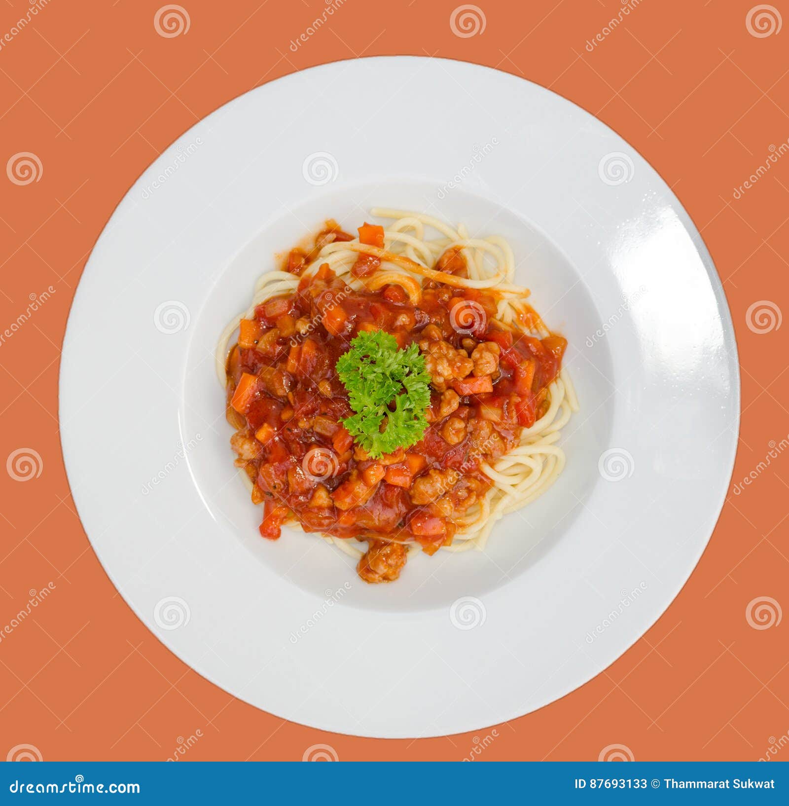 Spaghetti red sauce stock image. Image of dish, lunch - 87693133