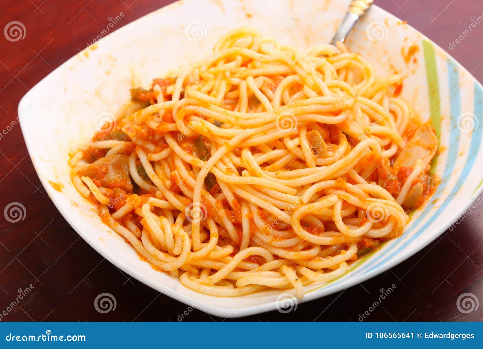 Spaghetti with red sauce stock image. Image of medinet - 106565641