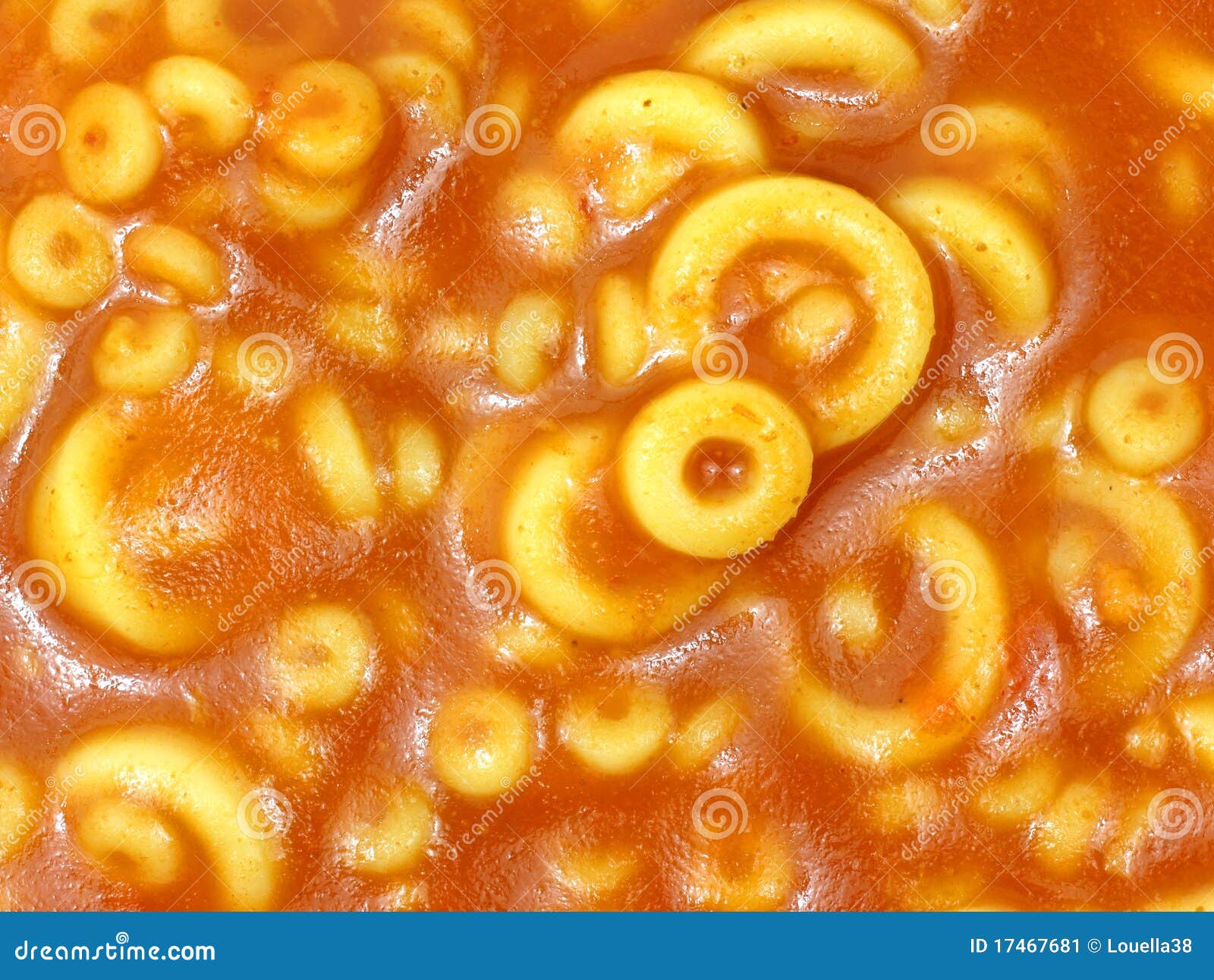Spaghetti Rings Close View stock image. Image of pasta - 17467681