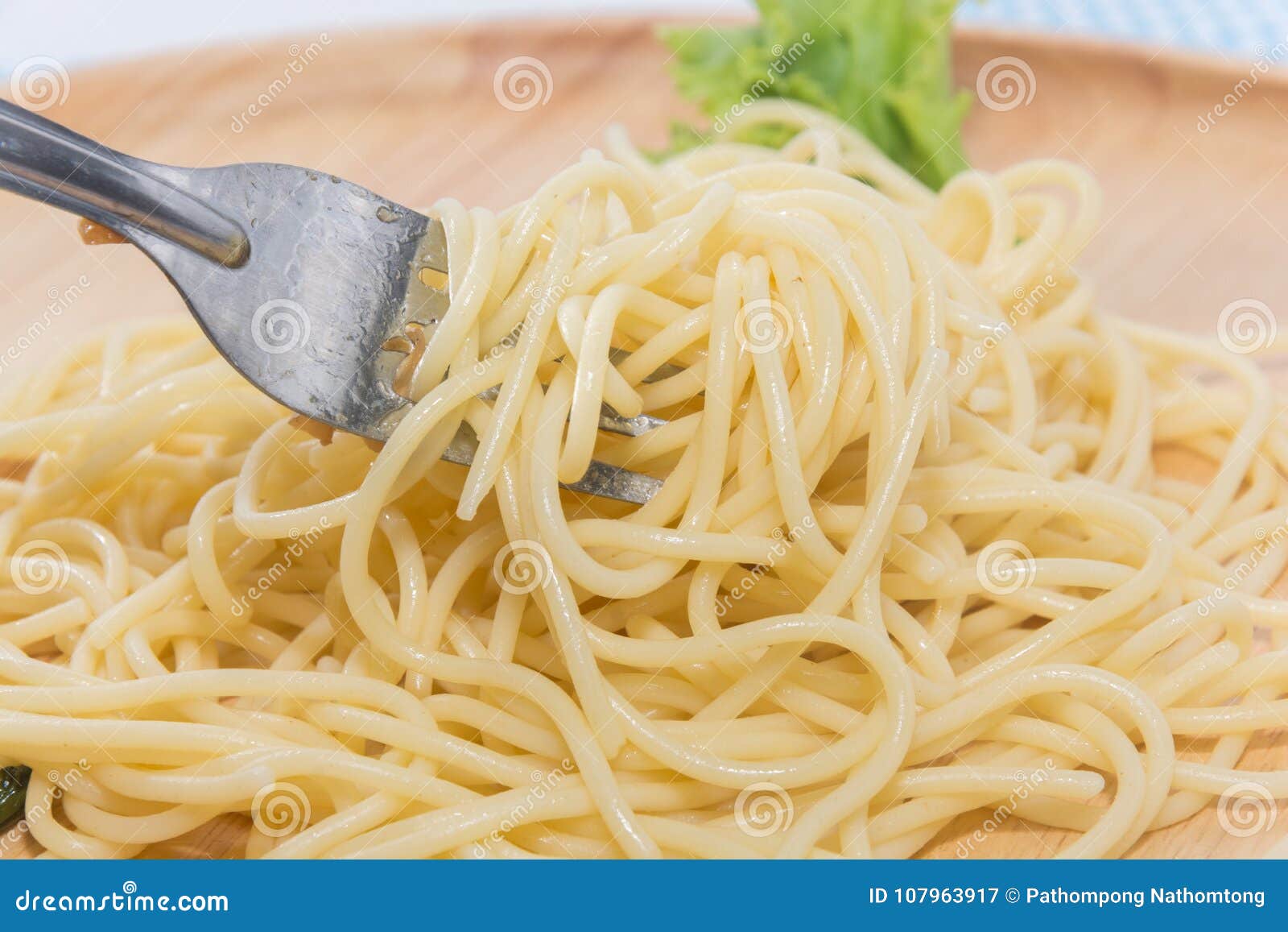 Spaghetti without Sauce with Fork Stock Image - Image of flavor, cold ...