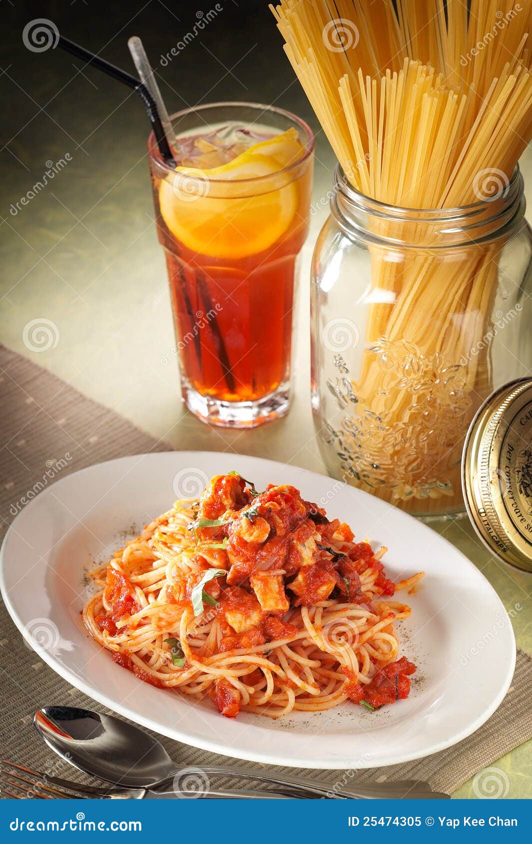 Spaghetti Set stock image. Image of hungry, menu, drink - 25474305