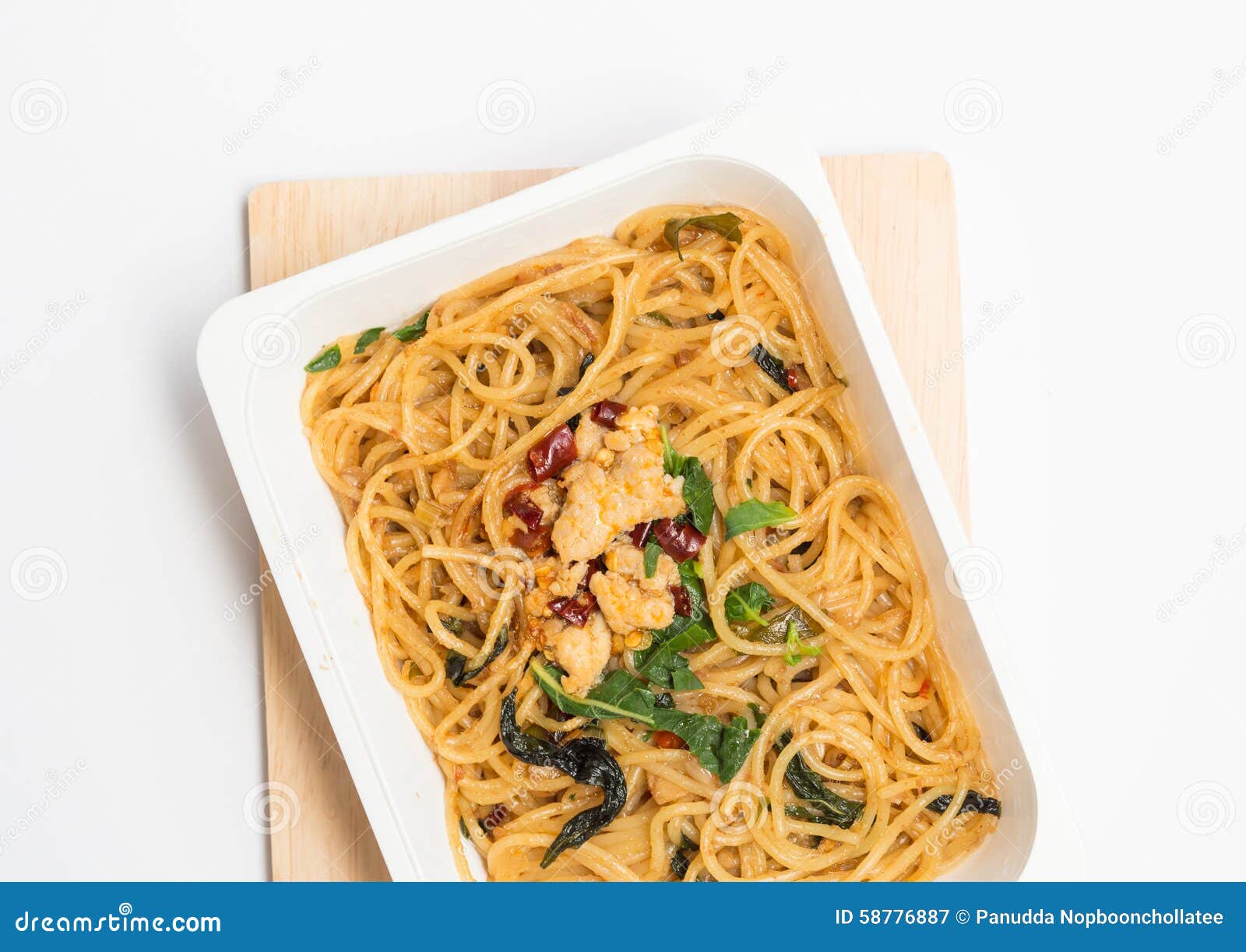 Spaghetti stock image. Image of pasta, leaves, salted - 58776887