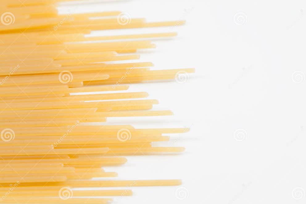 Spaghetti Spread Out on a White Surface Stock Image - Image of italy ...