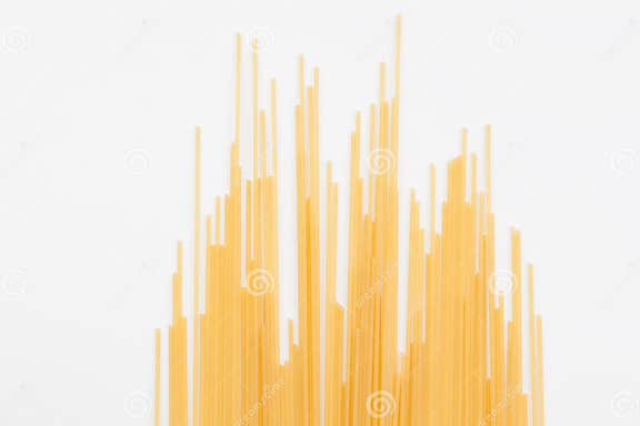 Spaghetti Spread Out on a White Surface Stock Image - Image of ...