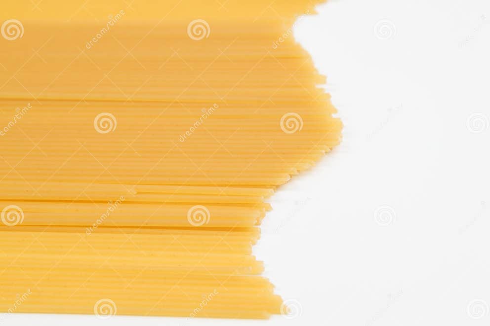 Spaghetti Spread Out on a White Surface Stock Image - Image of gourmet ...