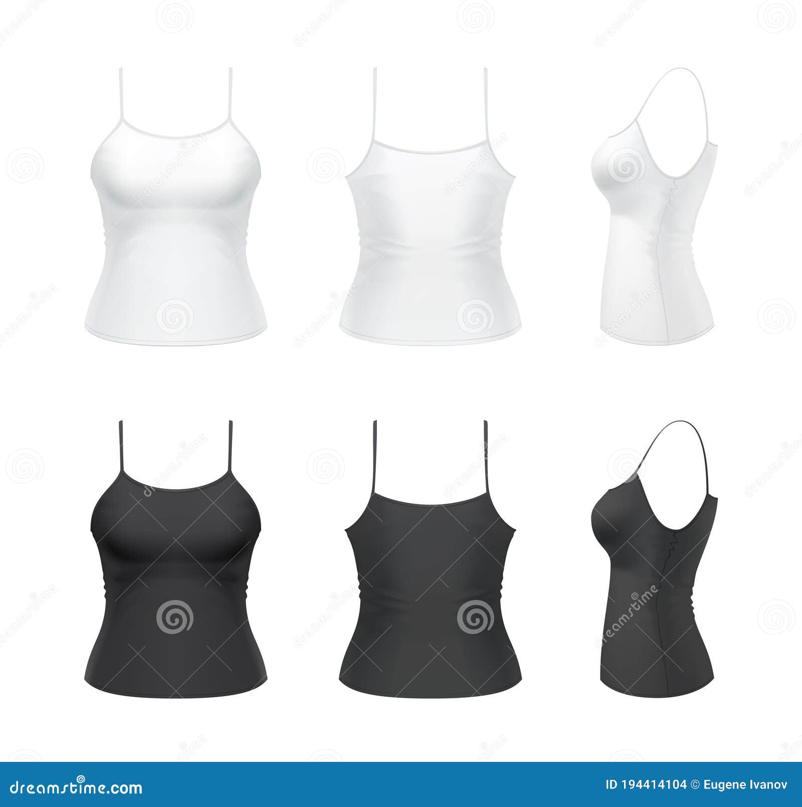 Spaghetti strap top stock vector. Illustration of isolated - 194414104