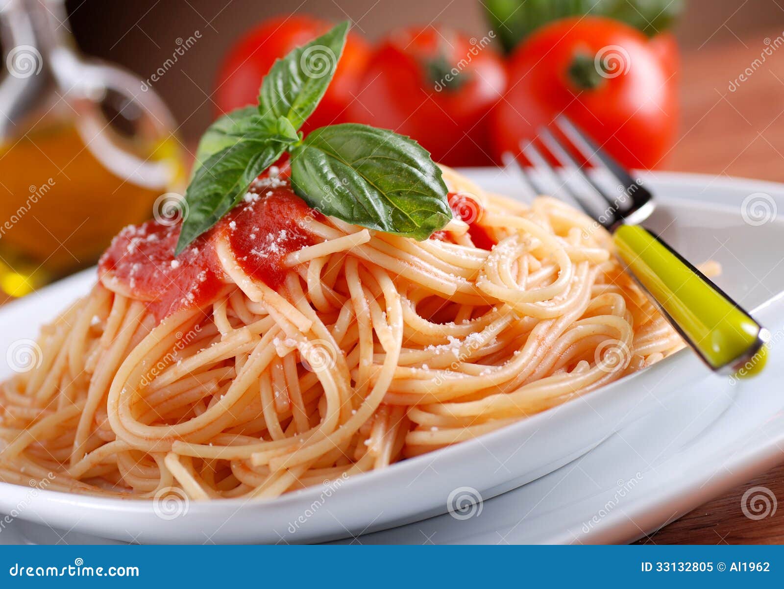 Spaghetti with Tomato Sauce Stock Image - Image of closeup, tomato ...