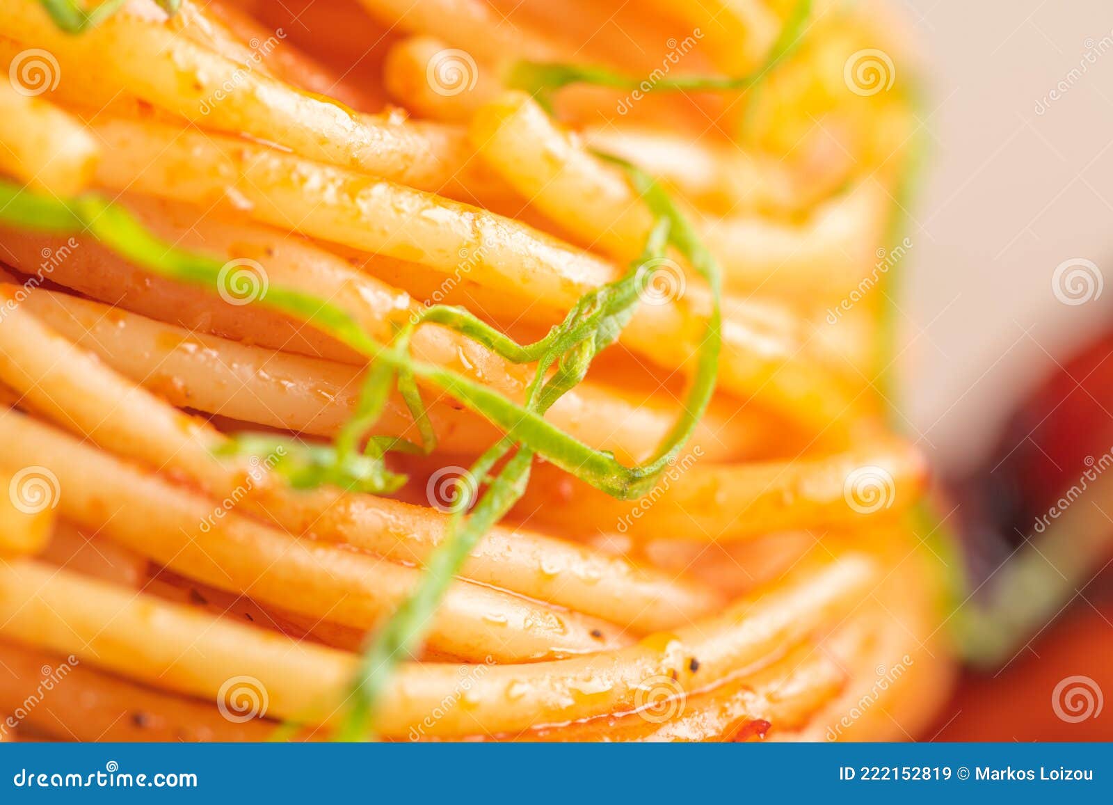 Spaghetti with Tomato Sauce and Burned Tomatos Stock Image - Image of ...