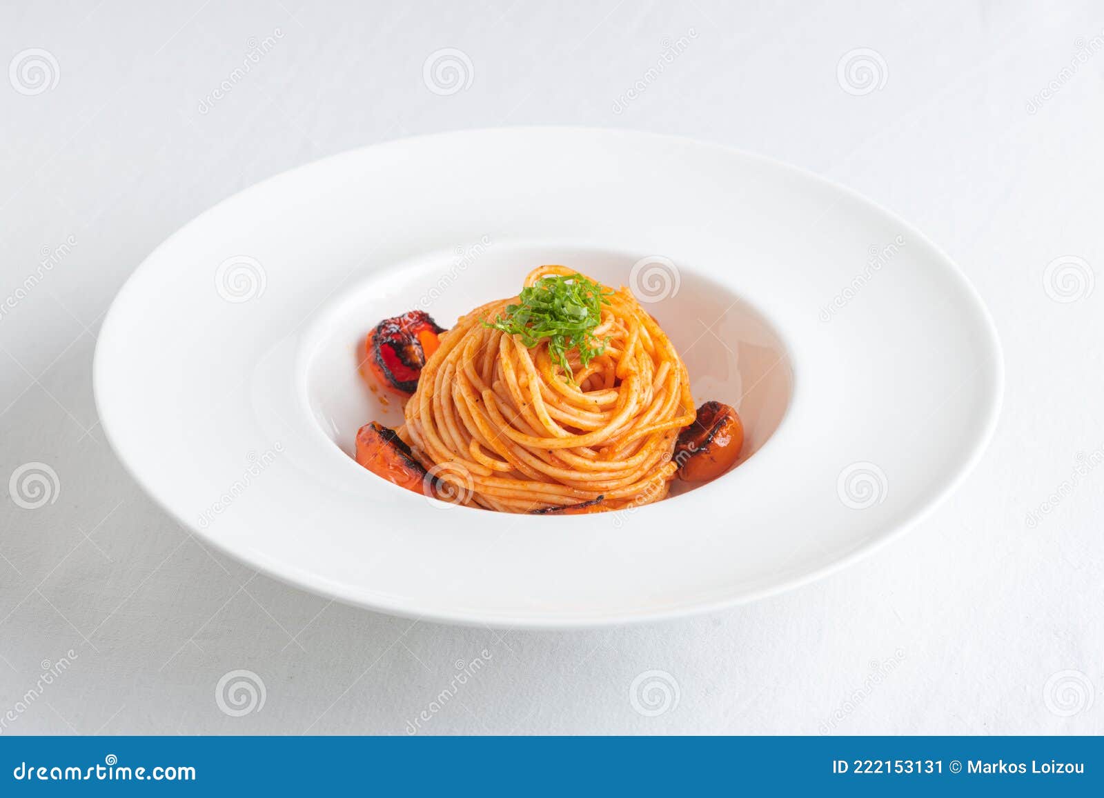 Spaghetti with Tomato Sauce and Burned Tomatos Stock Image - Image of ...