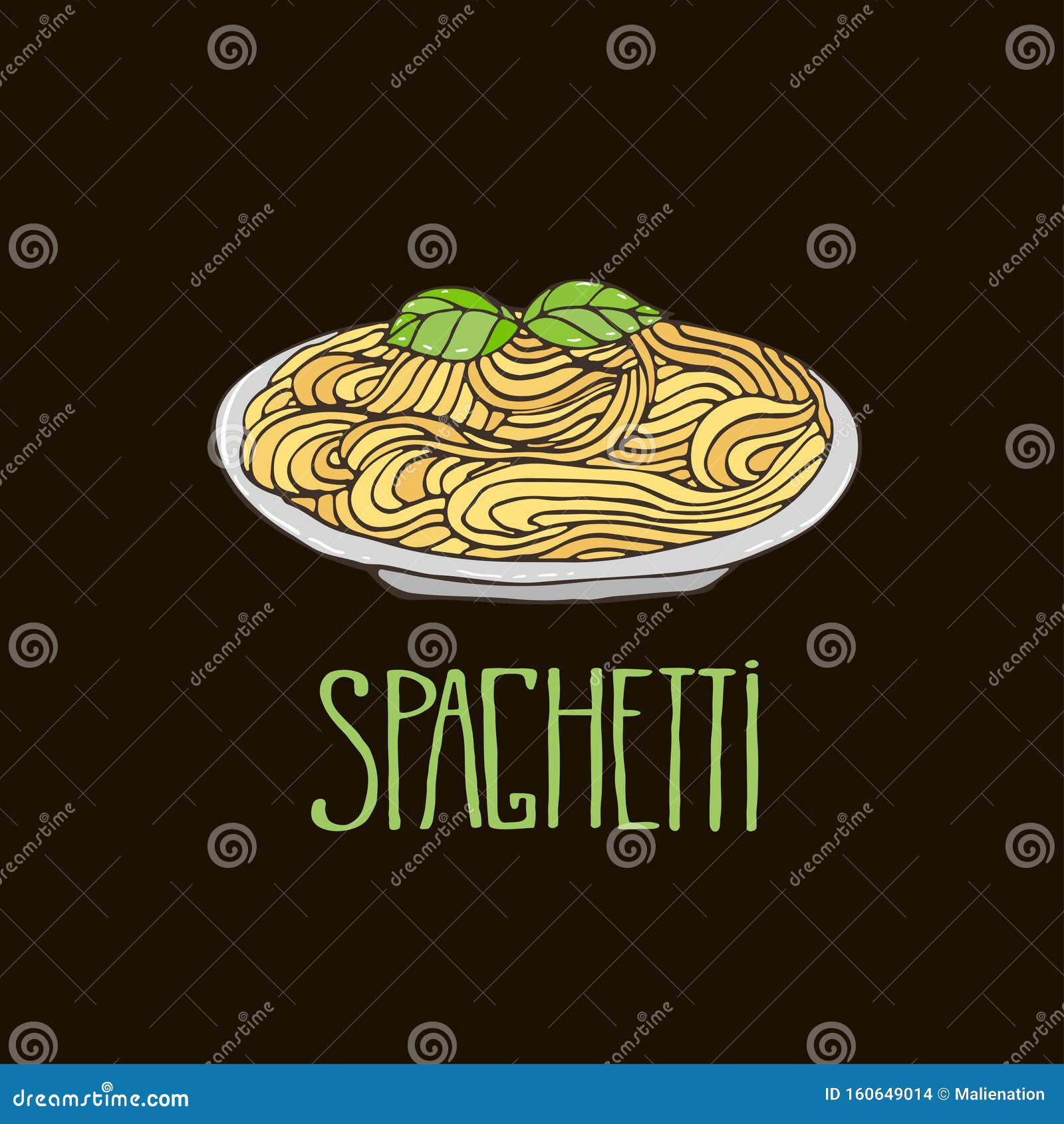 Spaghetti Vector Design. Italian Food Illstration Stock Vector ...