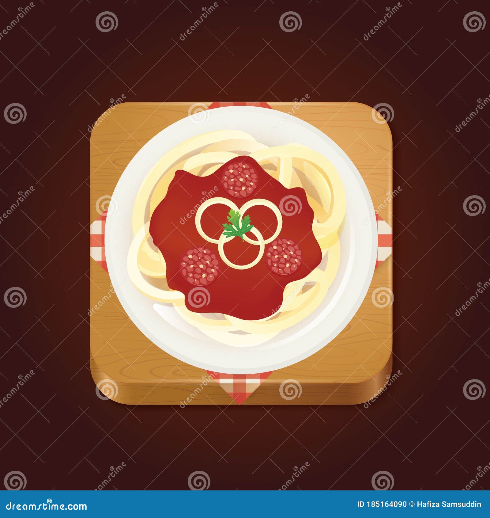 Spaghetti. Vector Illustration Decorative Design Stock Vector ...