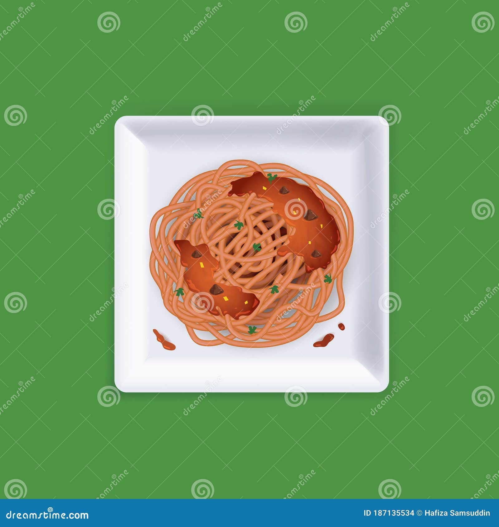 Spaghetti. Vector Illustration Decorative Design Stock Vector ...