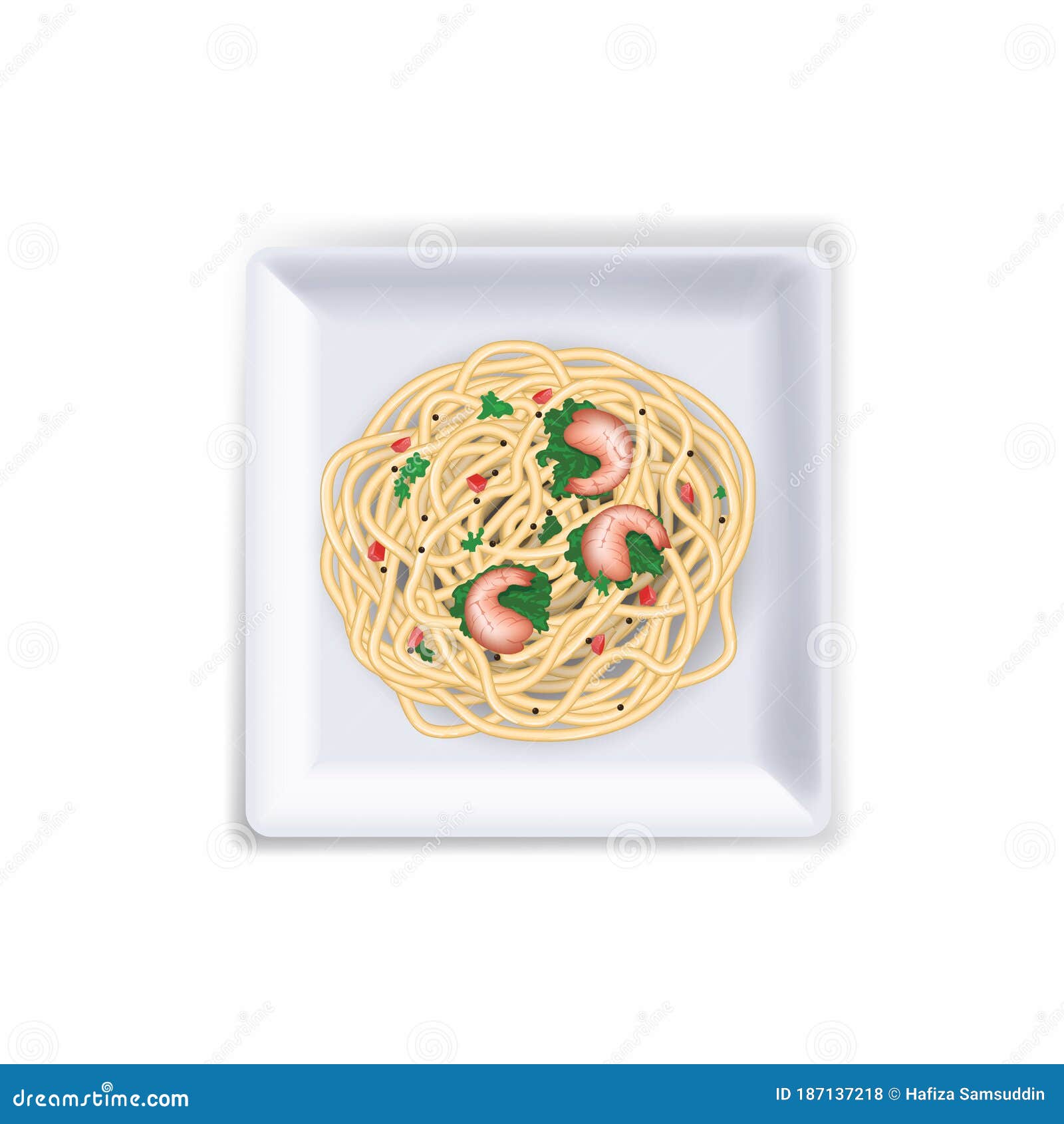 Spaghetti. Vector Illustration Decorative Design Stock Vector ...