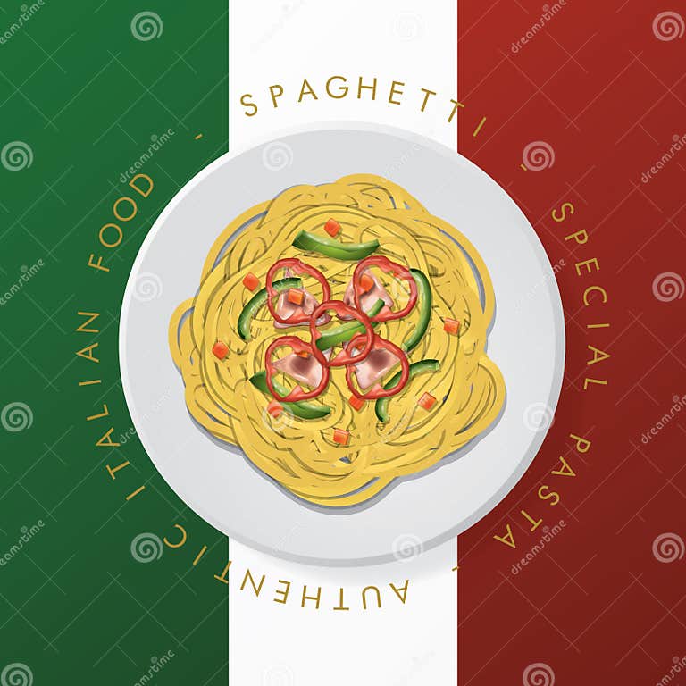 Spaghetti. Vector Illustration Decorative Design Stock Vector ...
