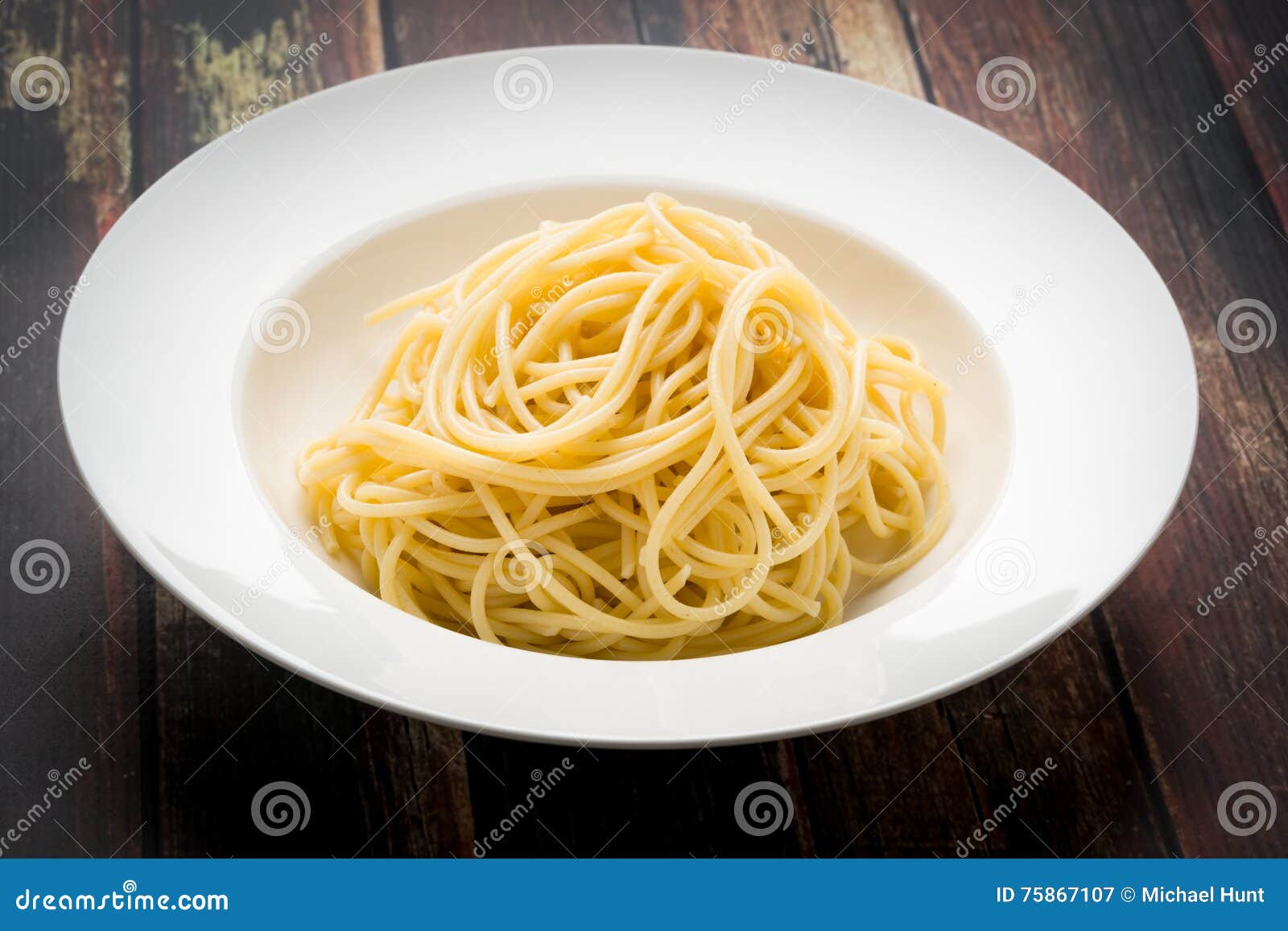 Spaghetti in a white bowl stock image. Image of supper - 75867107