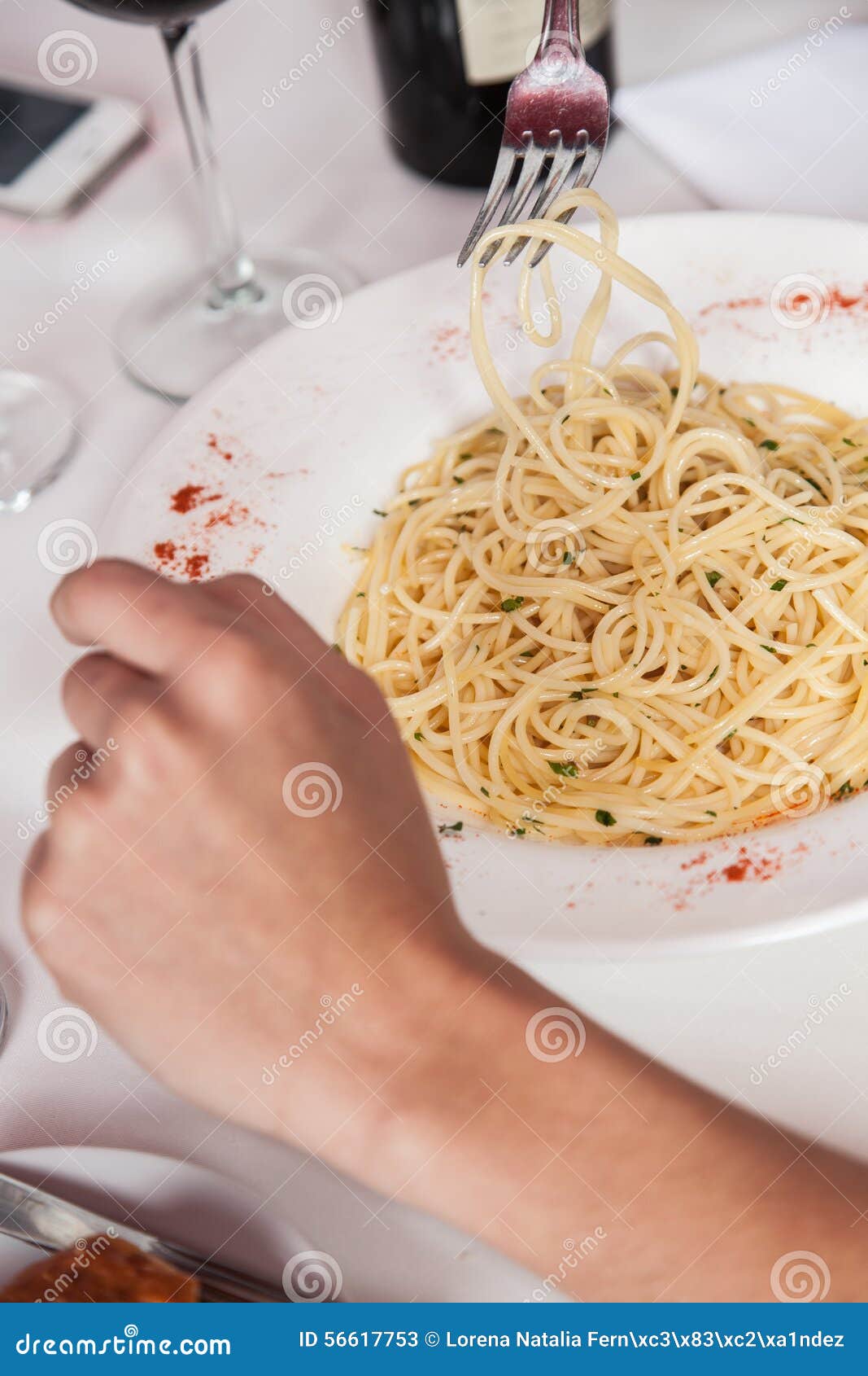 Spaghetti stock image. Image of spagetti, hungry, rose - 56617753