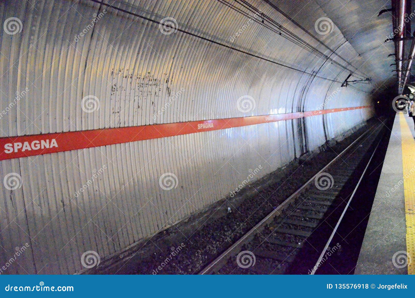 Metro station in Rome editorial stock photo. Image of spagna - 135576918