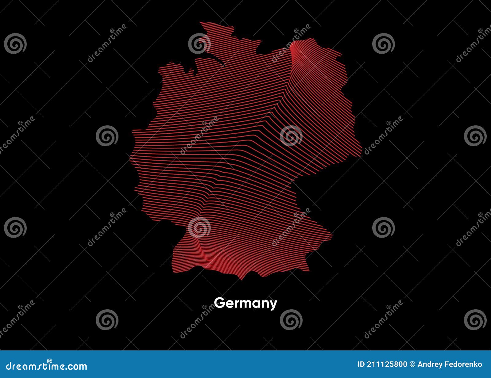 Twist Lines Map of Germany. Germany Political Map Stock Vector ...