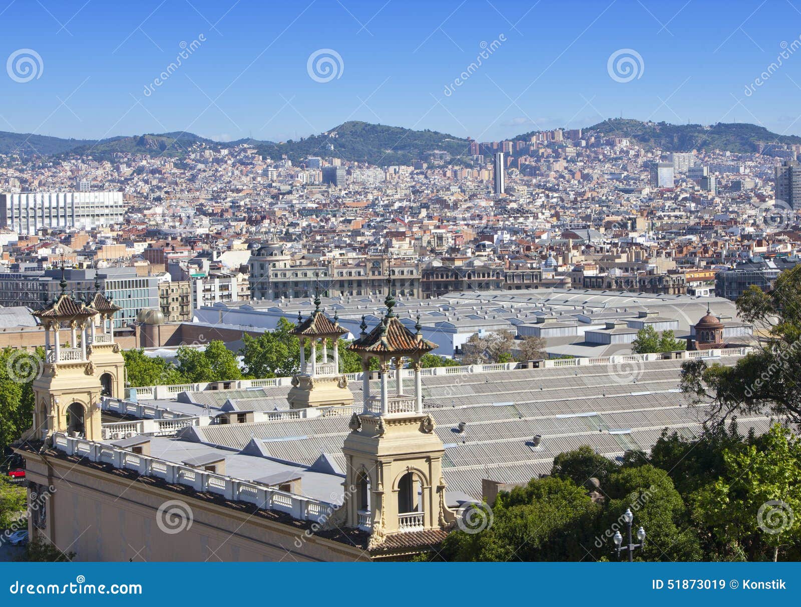 Spain. Barcelona. the Top View on a City Stock Image - Image of tourist ...