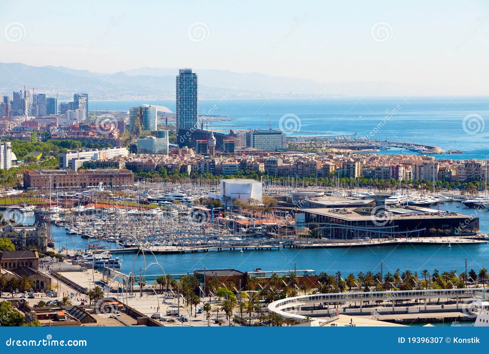 Spain.Barcelona stock image. Image of marina, beach, sailboat - 19396307