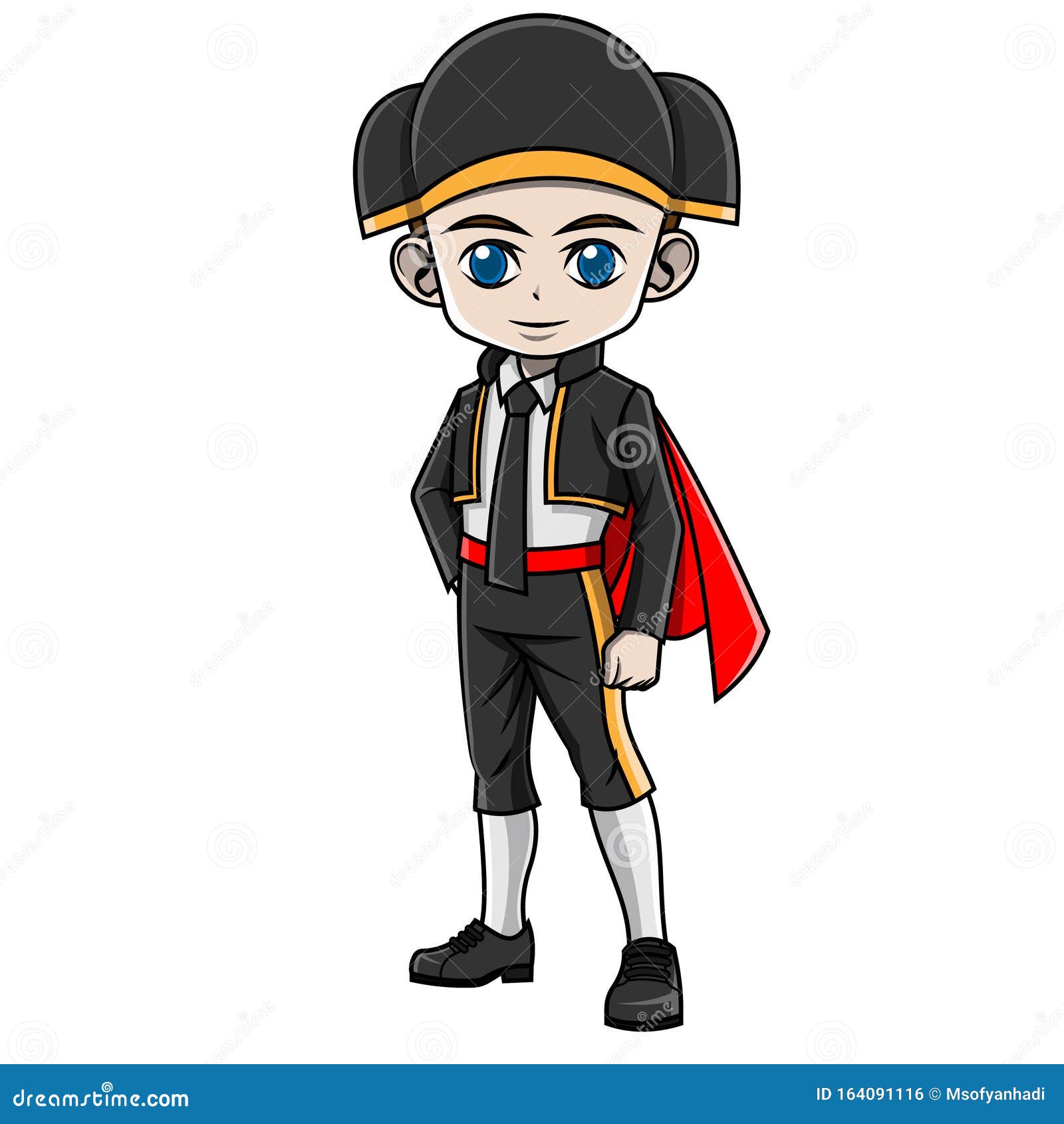 Cartoon Boy Wearing Spanish Costume Stock Vector - Illustration of ...