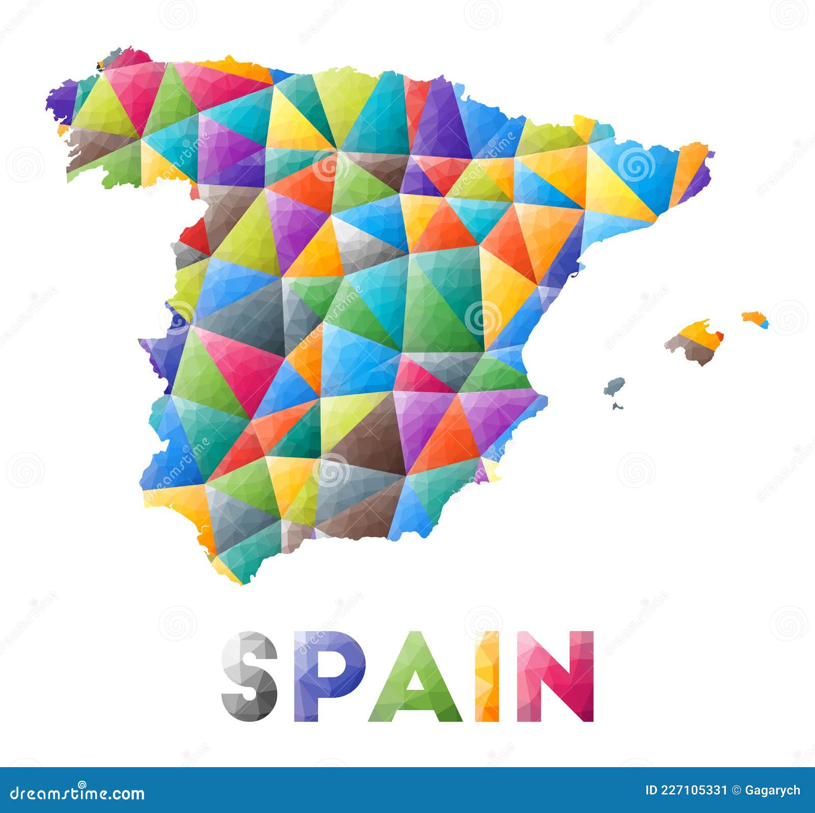 Spain Colorful Brush Strokes Painted National Country Flag Icon ...