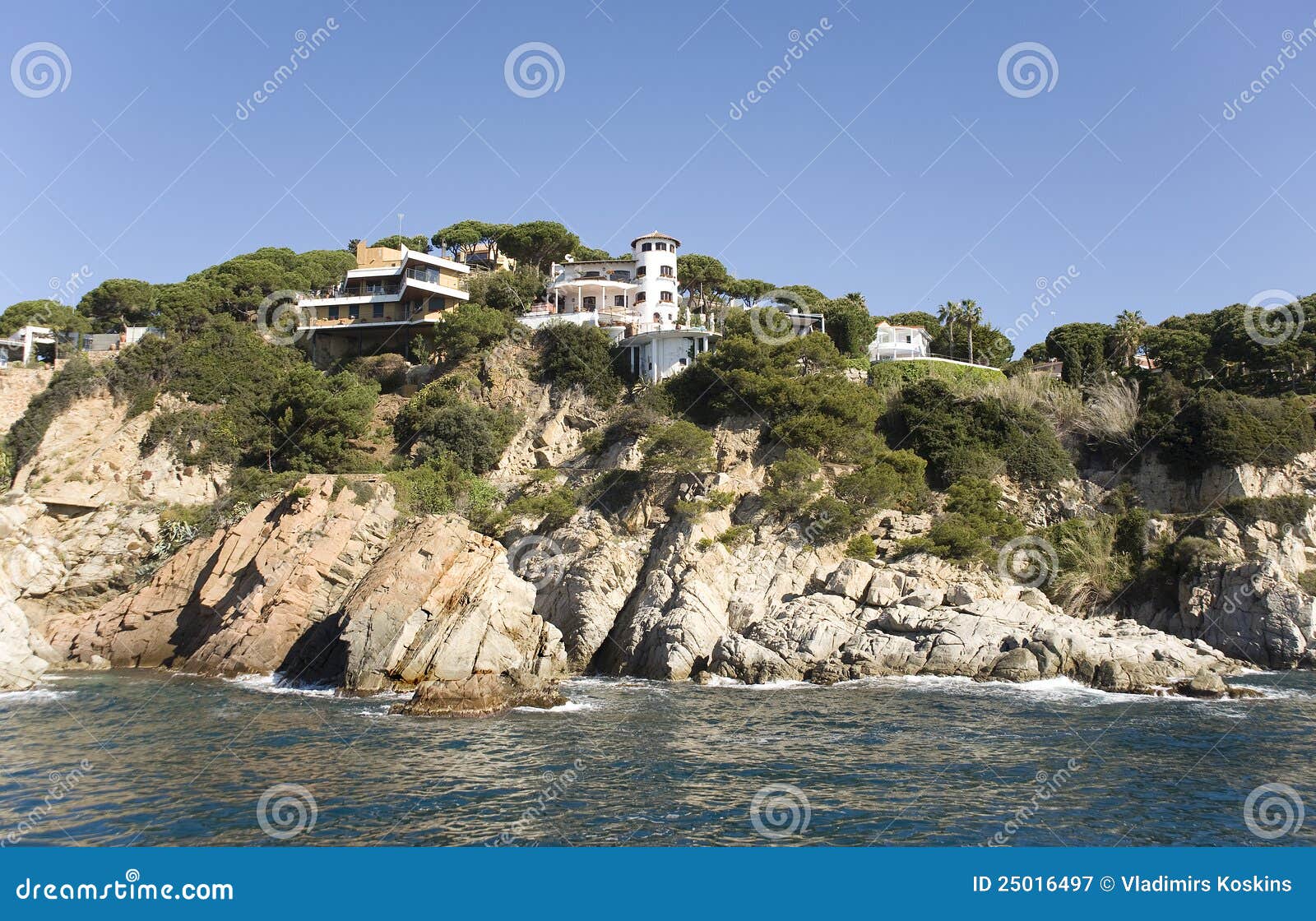 Spain, Costa Brava. Home on the Rock. Stock Image - Image of costa ...