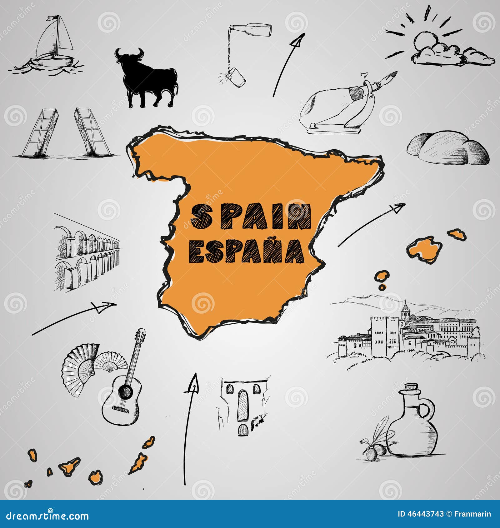 Spain culture stock vector. Illustration of design, europe - 46443743