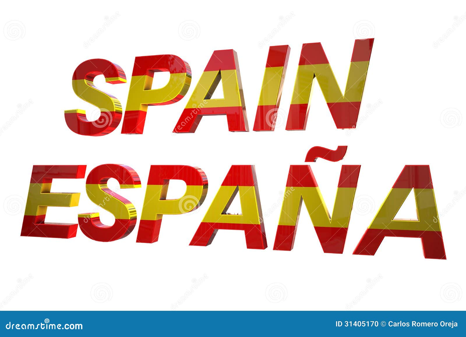 Spain 3d Text Stock Photo - Image: 31405170