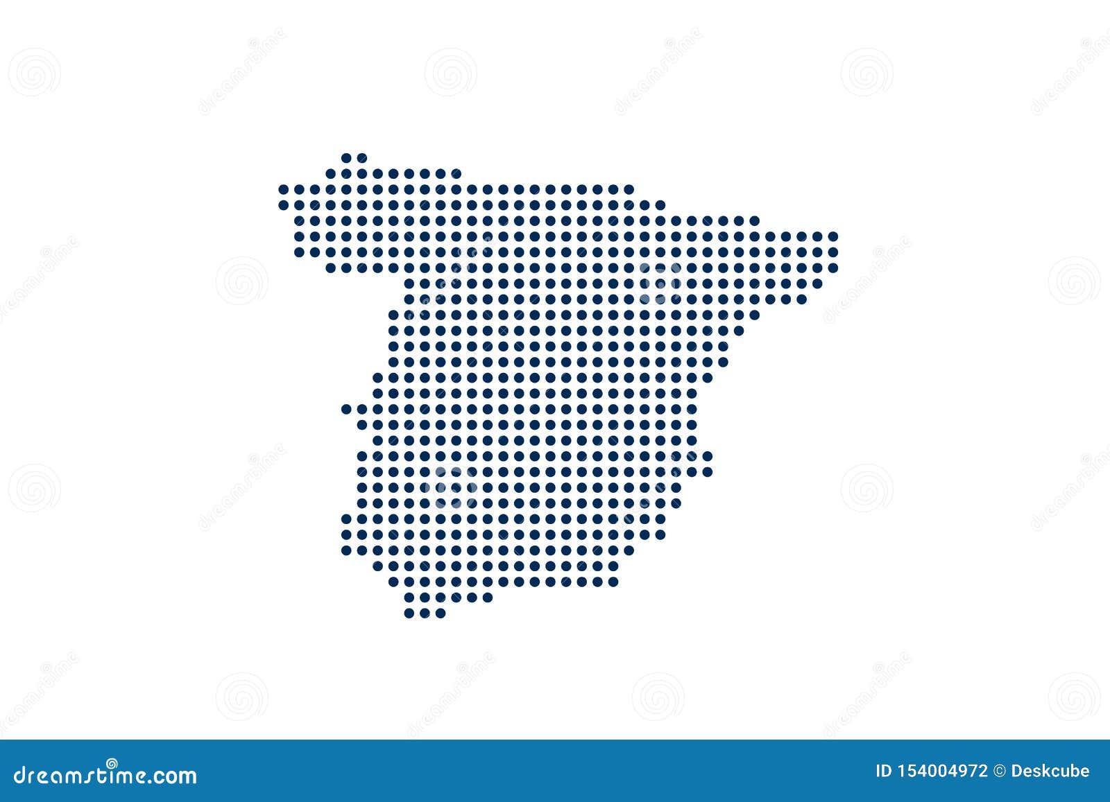 Spain Dot Map. Digital Concept. Vector Design Stock Vector ...