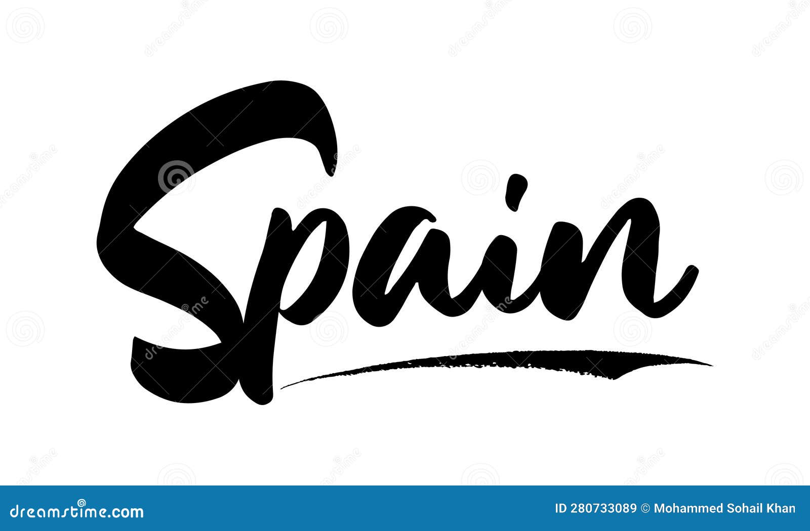 Spain Elegant Bold Typography Lettering Text Vector Design Quote Stock ...