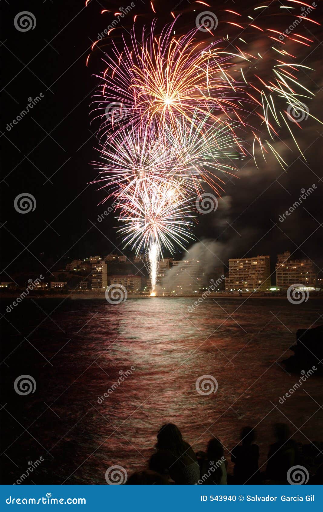 Spain Fireworks stock photo. Image of black, shoot, spain - 543940