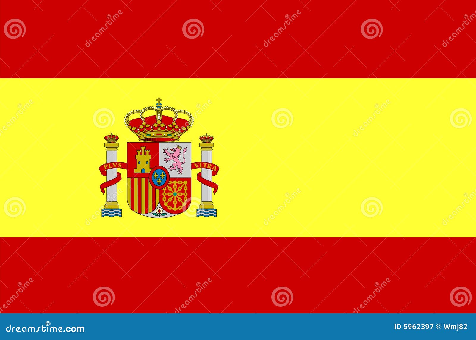 Spain Flag stock vector. Illustration of banner, latina - 5962397