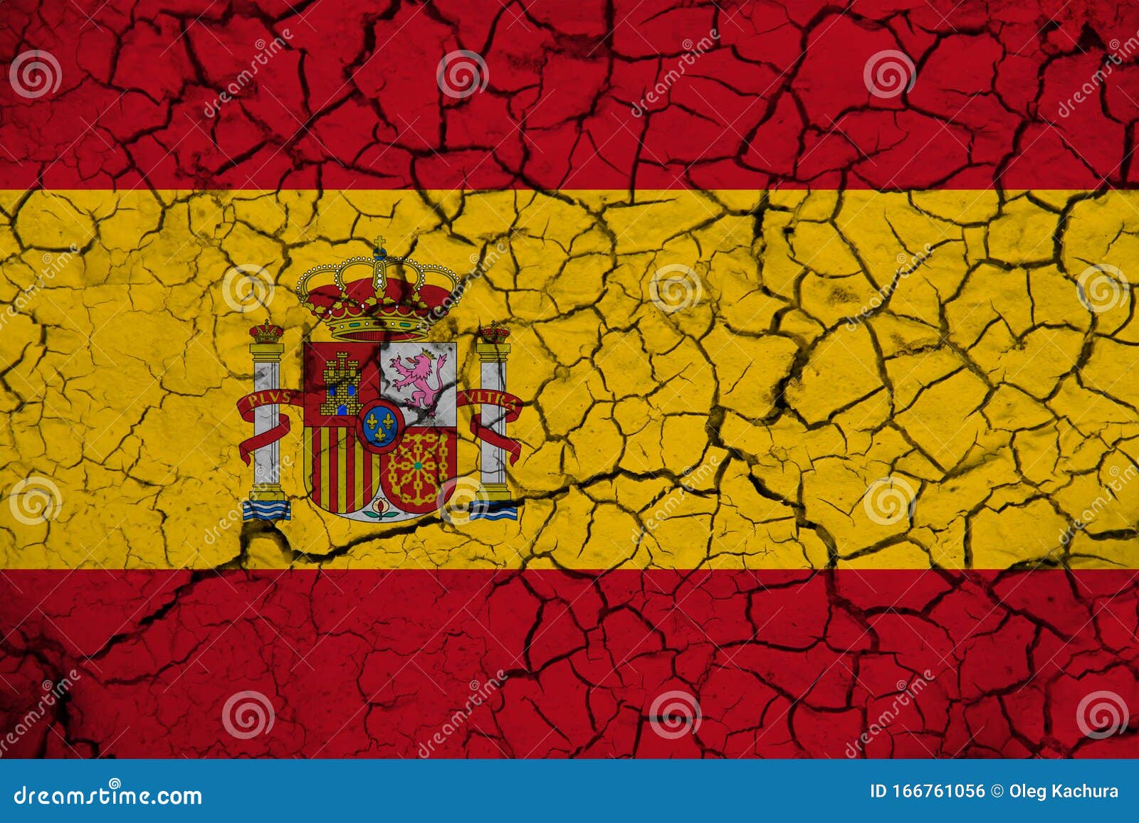 Spain Flag on the Background Texture. Concept for Designer Solutions ...