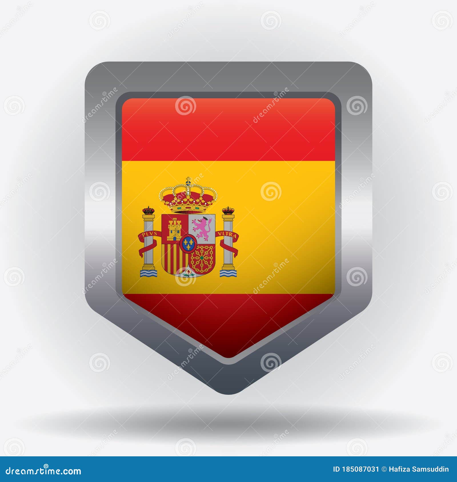 Spain Flag Badge. Vector Illustration Decorative Design Stock Vector ...