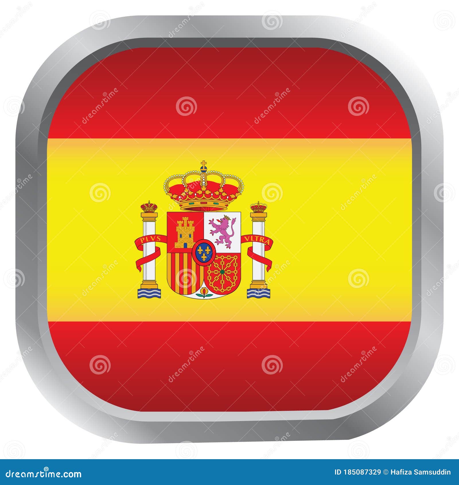 Spain Flag Badge. Vector Illustration Decorative Design Stock Vector ...