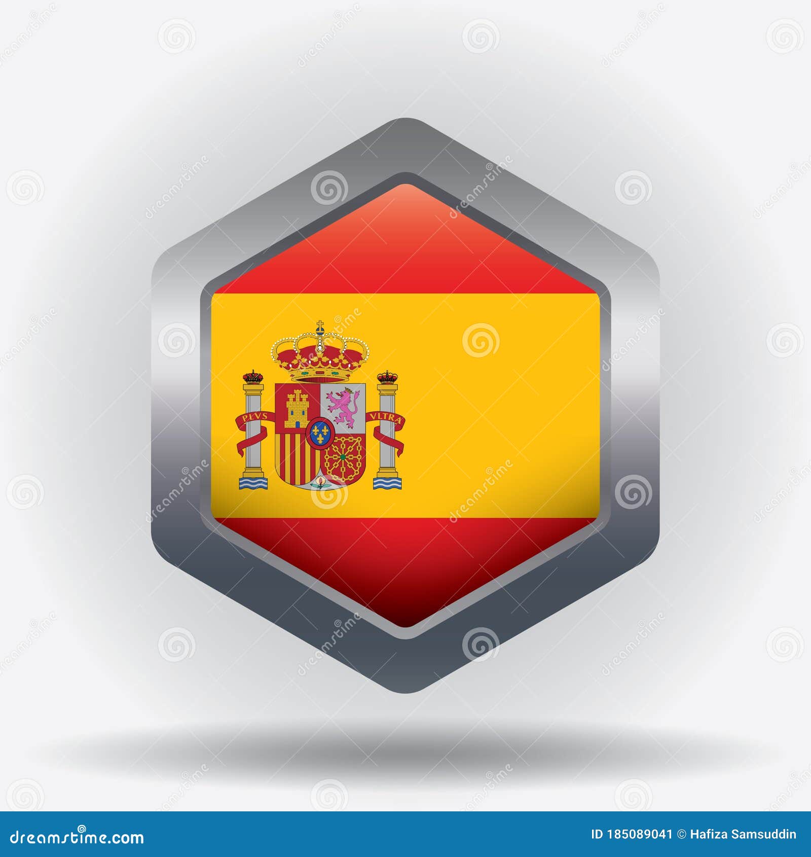 Spain Flag Badge. Vector Illustration Decorative Design Stock Vector ...