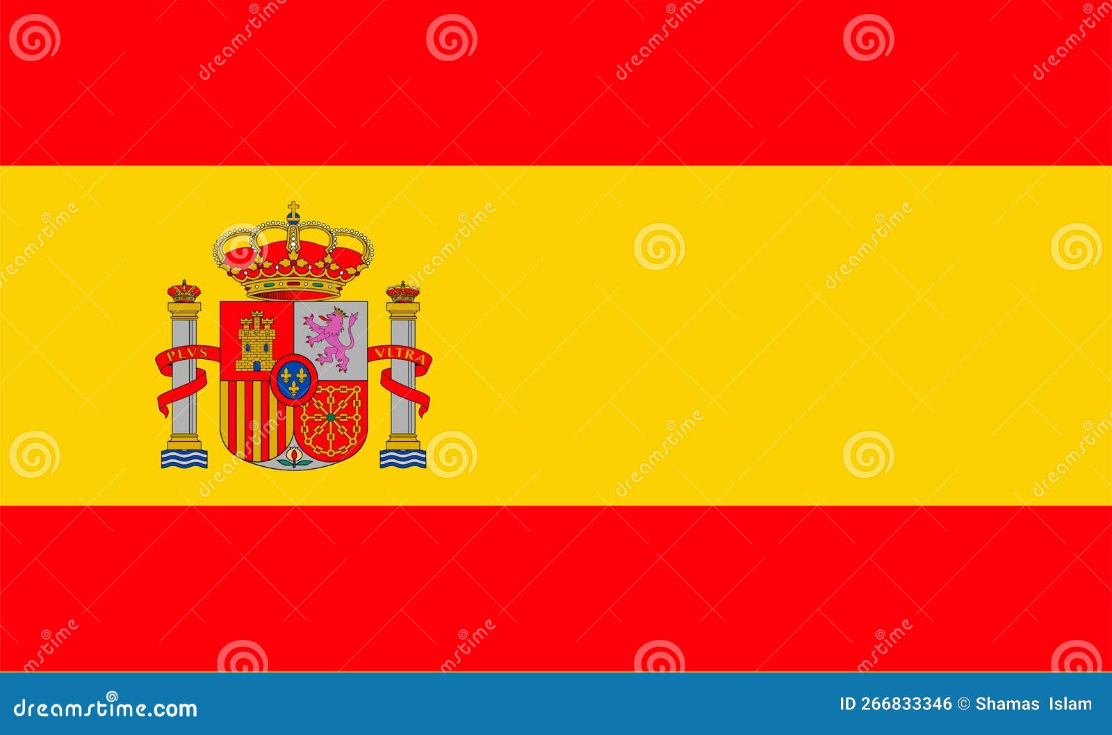 Spain Flag Design Vector stock vector. Illustration of european - 266833346