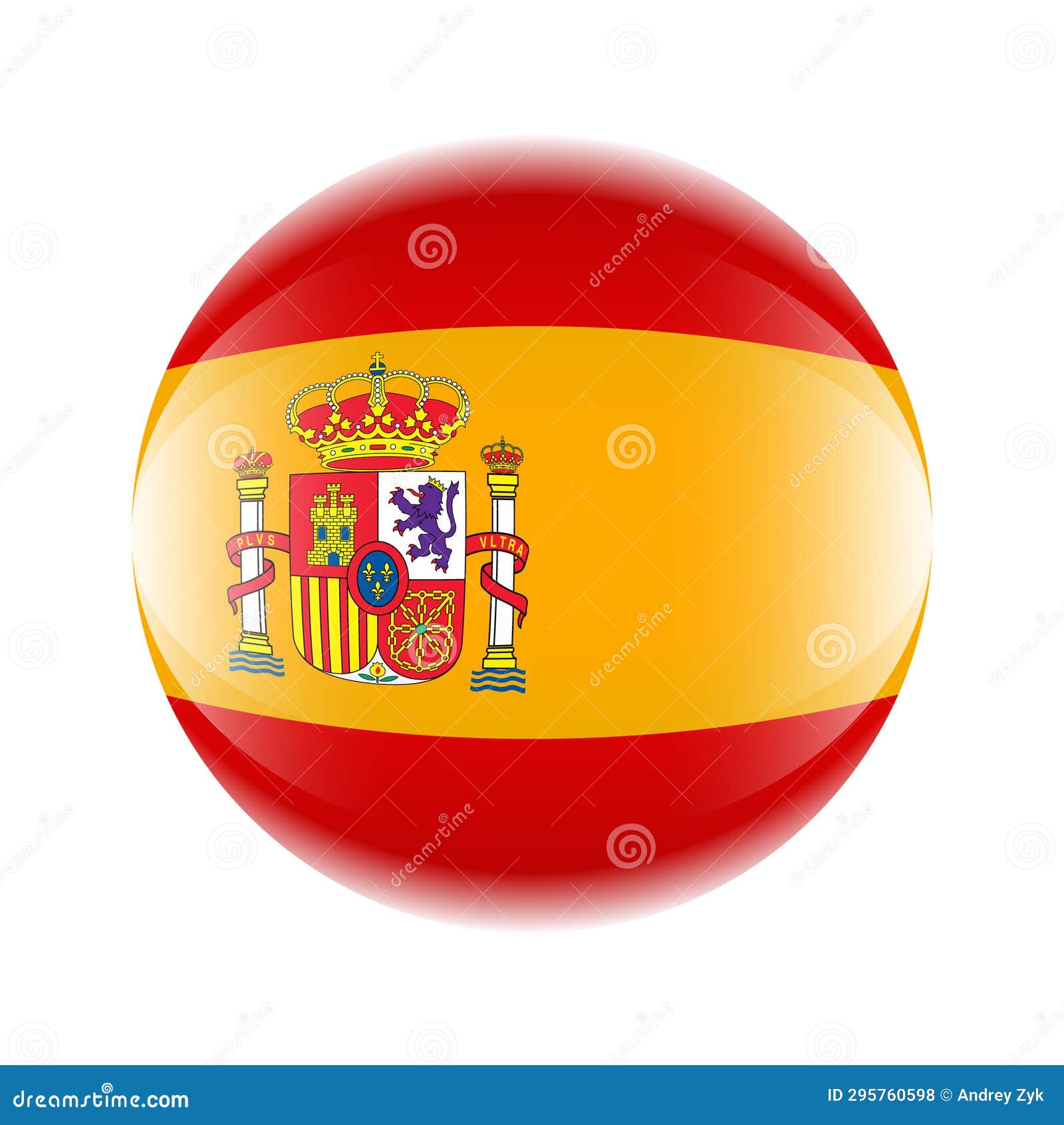 Spain flag icon in the stock vector. Illustration of countries - 295760598