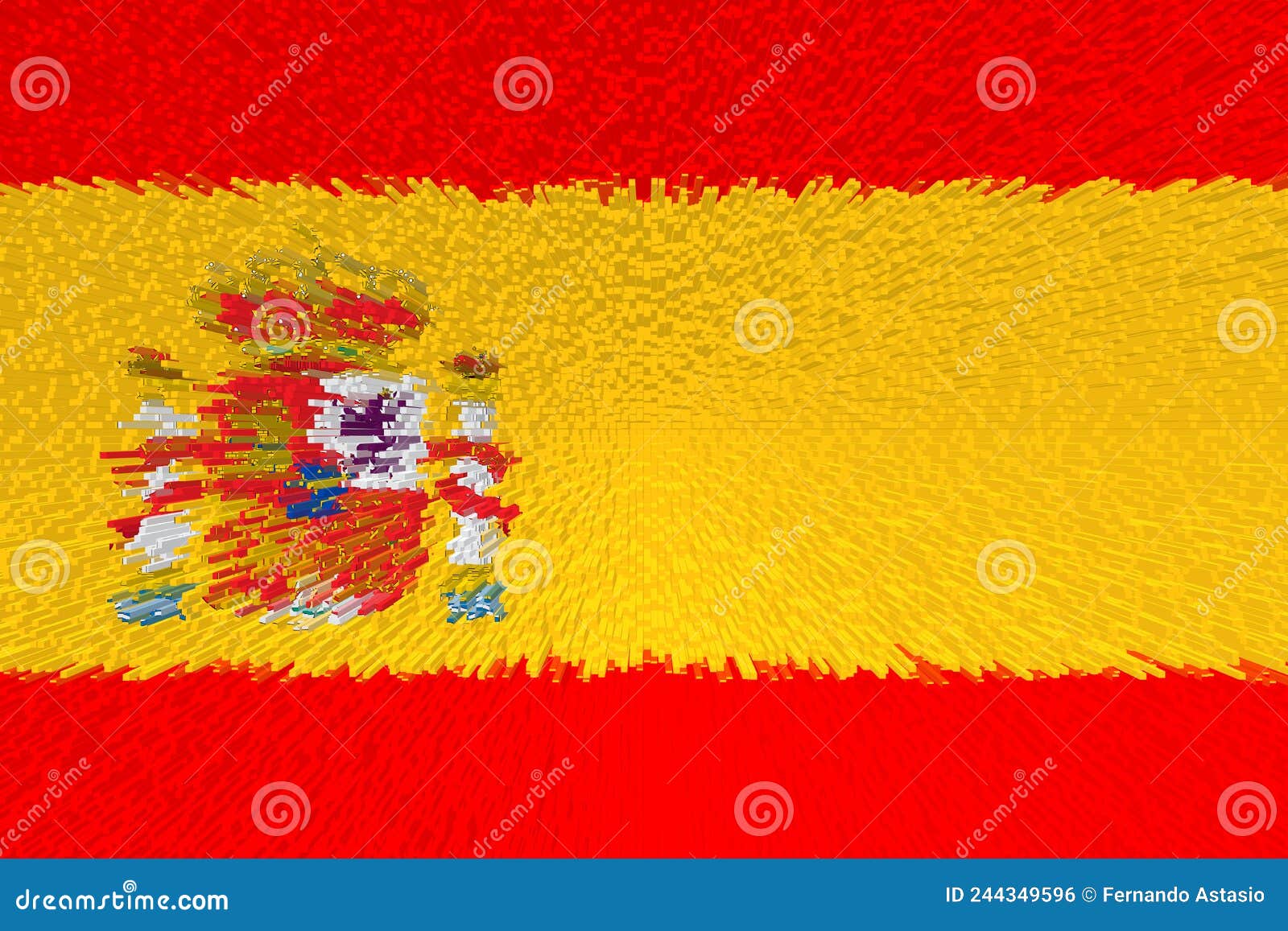 Spain. Flag of Spain. Llustration of the Flag of Spain. Horizontal ...
