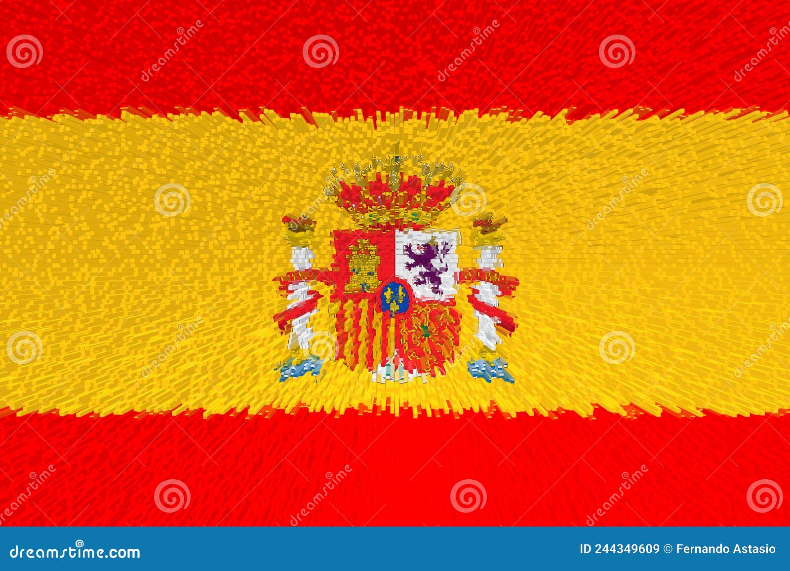 Spain. Flag of Spain. Llustration of the Flag of Spain. Horizontal ...