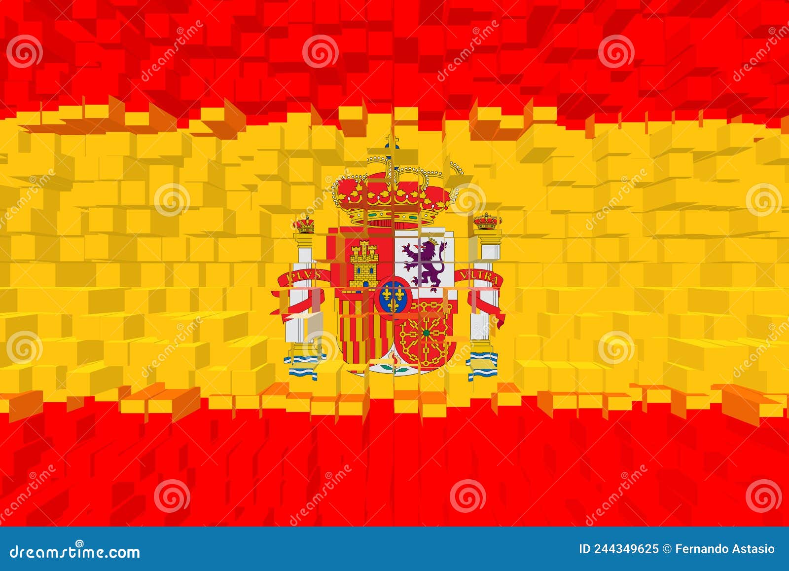 Spain. Flag of Spain. Llustration of the Flag of Spain. Horizontal ...