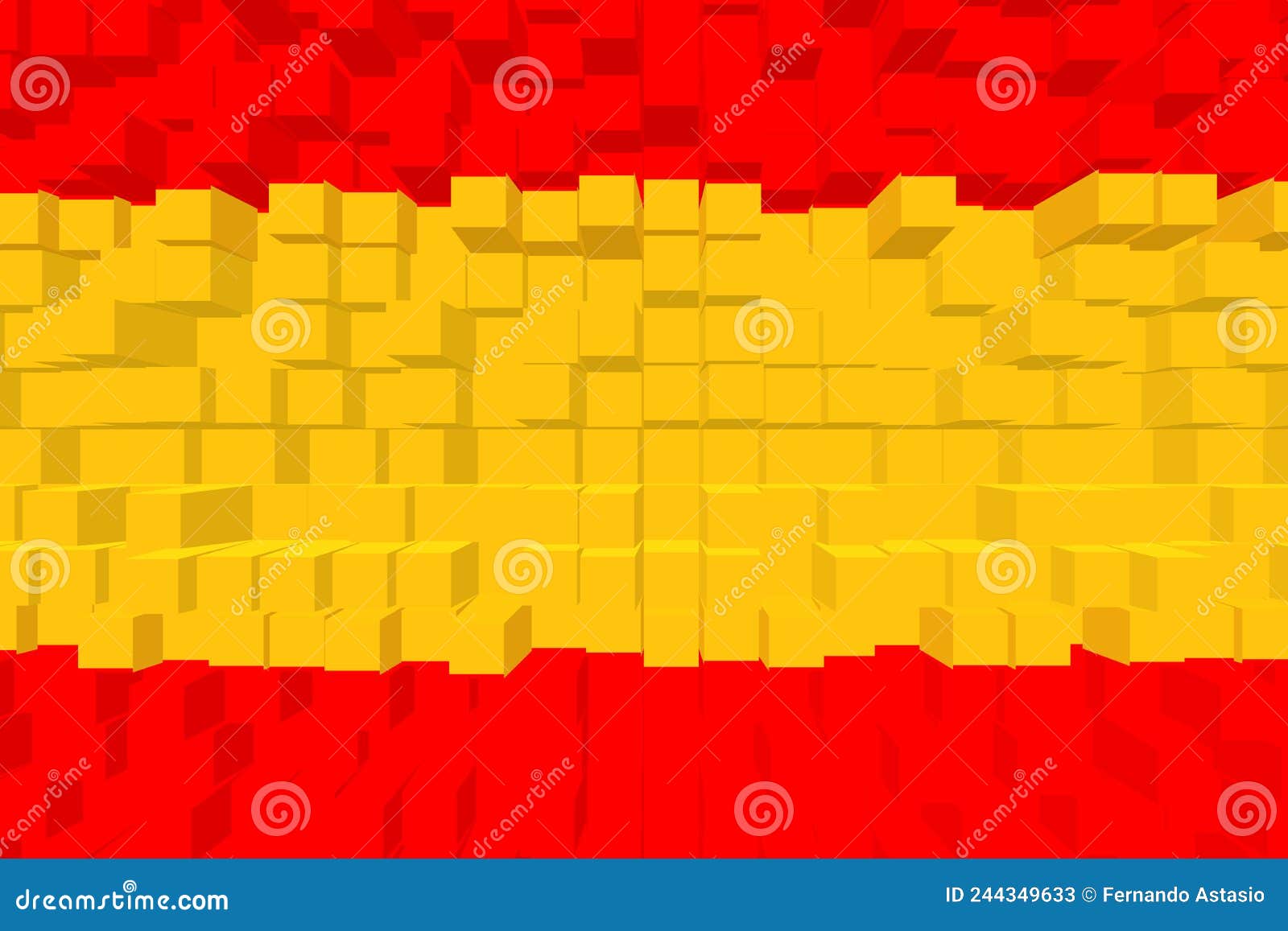 Spain. Flag of Spain. Llustration of the Flag of Spain. Horizontal ...