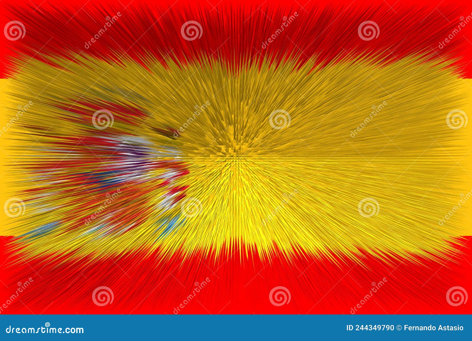 Spain. Flag of Spain. Llustration of the Flag of Spain. Horizontal ...