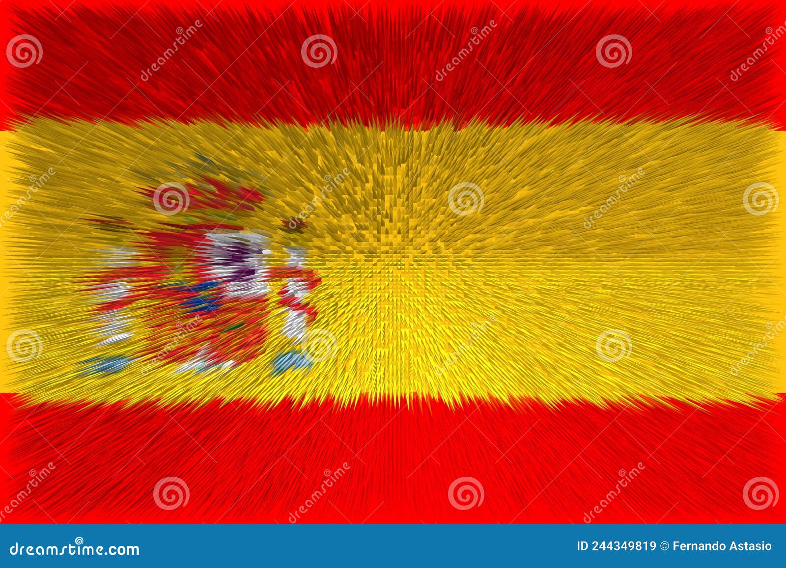 Spain. Flag of Spain. Llustration of the Flag of Spain. Horizontal ...
