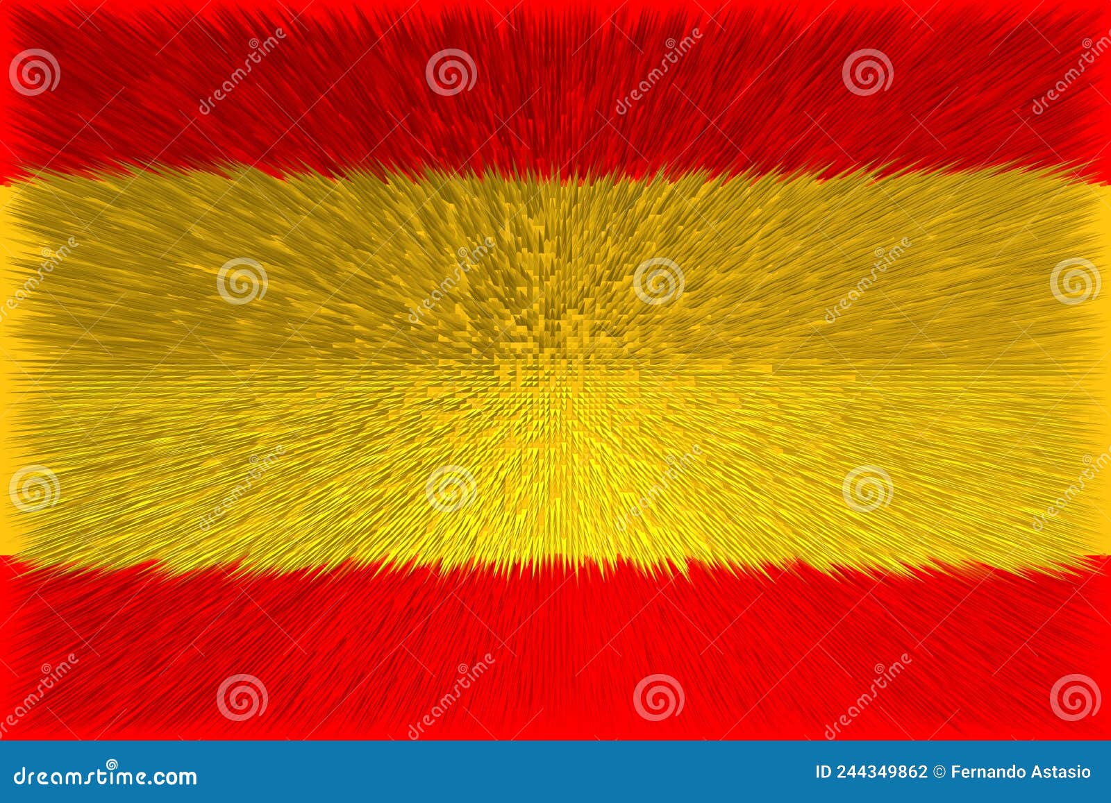 Spain. Flag of Spain. Llustration of the Flag of Spain. Horizontal ...