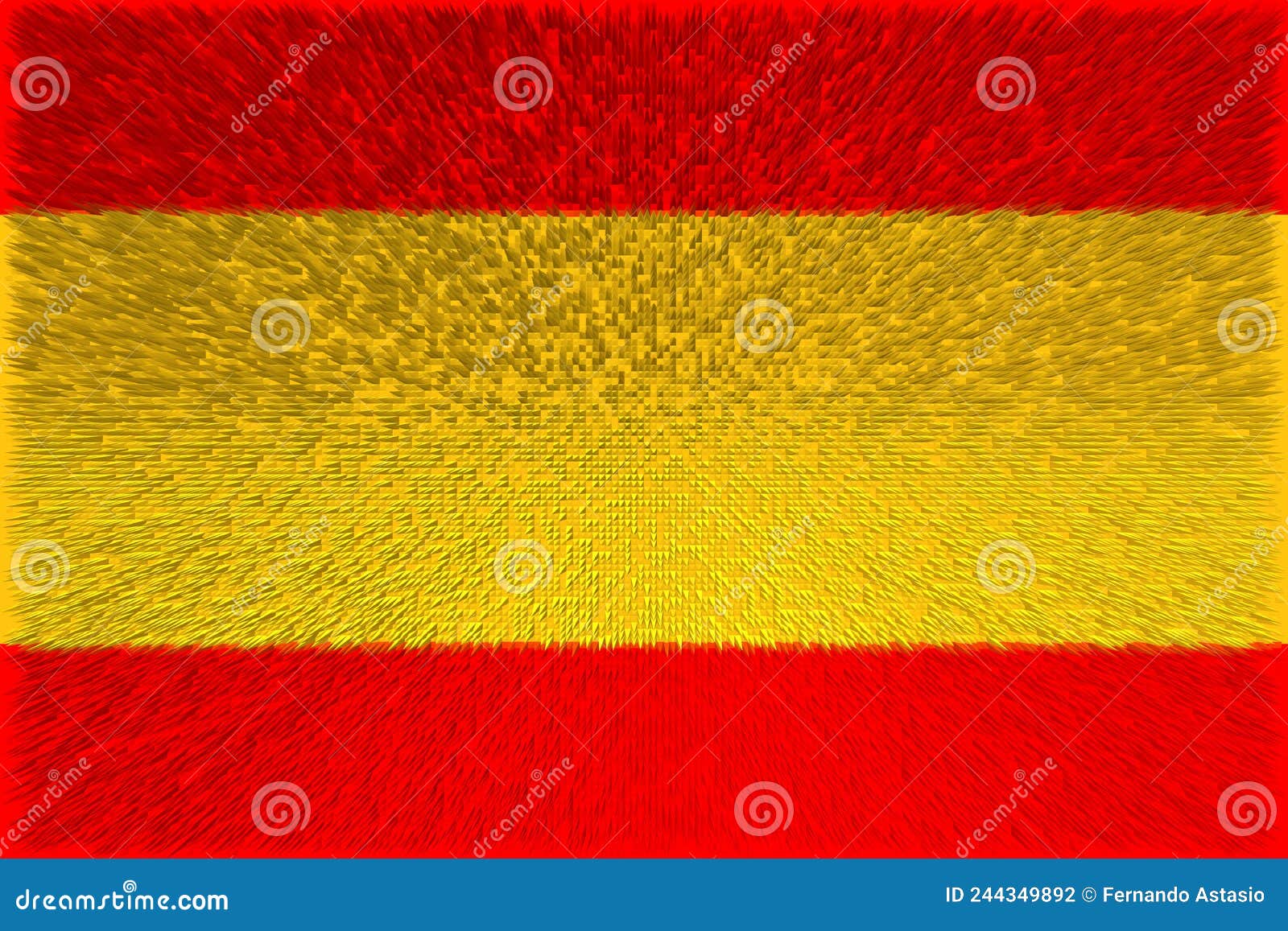 Spain. Flag of Spain. Llustration of the Flag of Spain. Horizontal ...