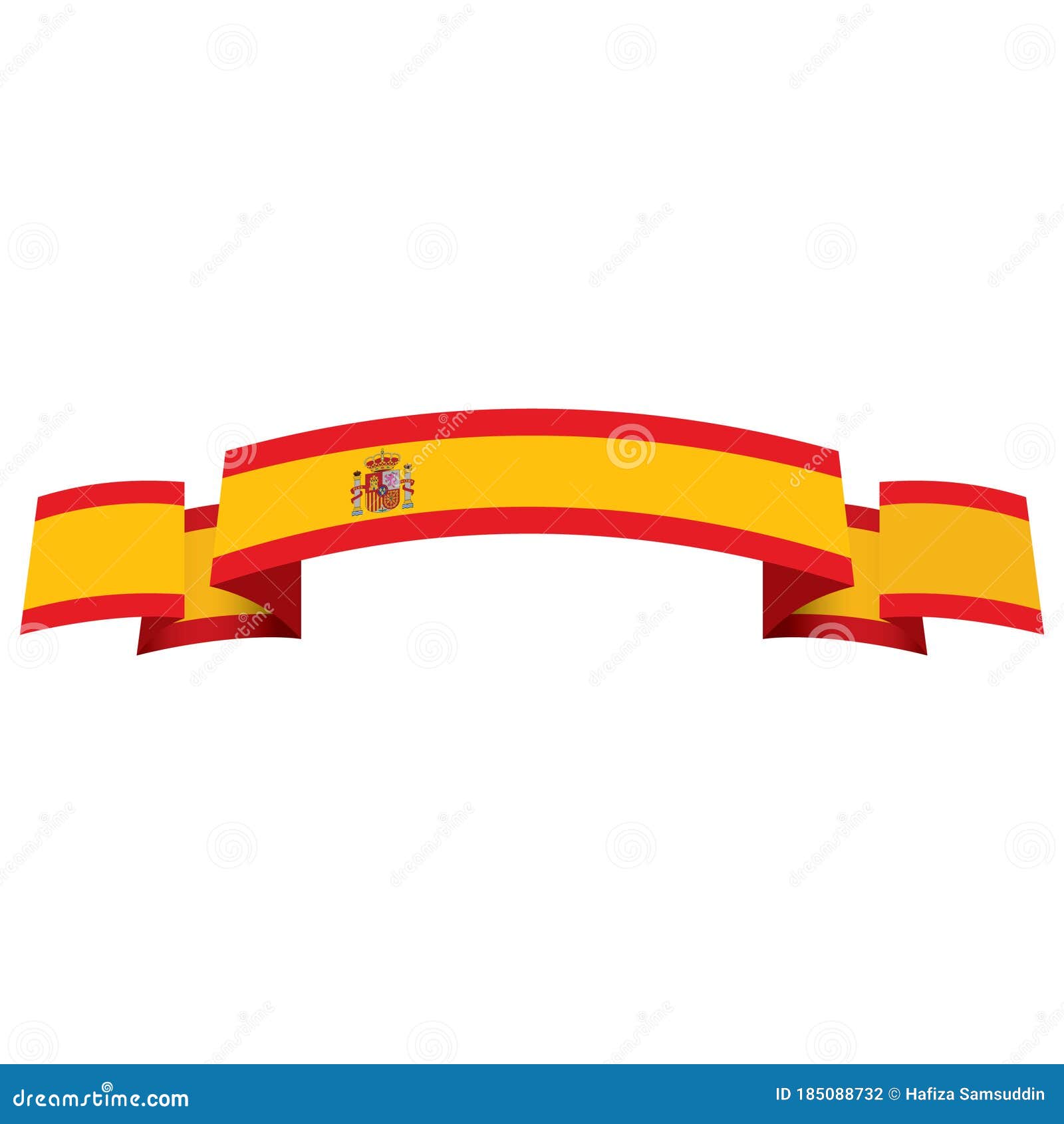 Spain Flag Ribbon. Vector Illustration Decorative Design Stock Vector ...