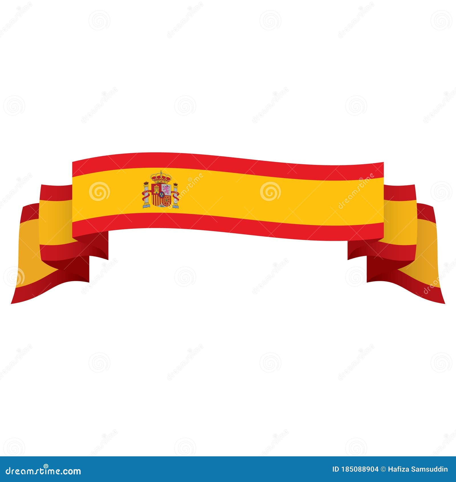 Spain Flag Ribbon. Vector Illustration Decorative Design Stock Vector ...